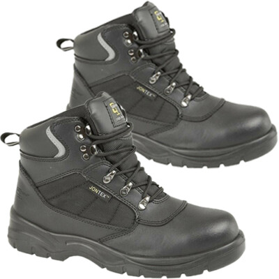 Mens Womens Grafters Safety Boots Steel Toe Cap Waterproof Ankle Work ...