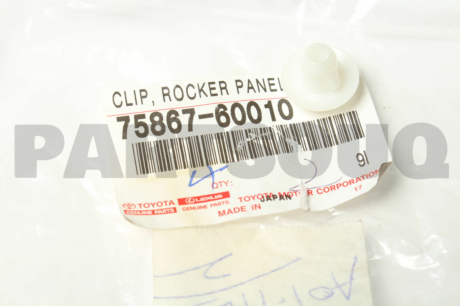 7586760010 Genuine Toyota CLIP, ROCKER PANEL 75867-60010 | eBay