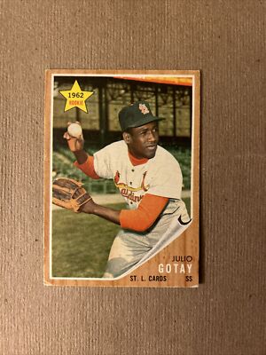 1962 Topps Baseball Julio Gotay St. Louis Cardinals Rookie Card #489 | eBay