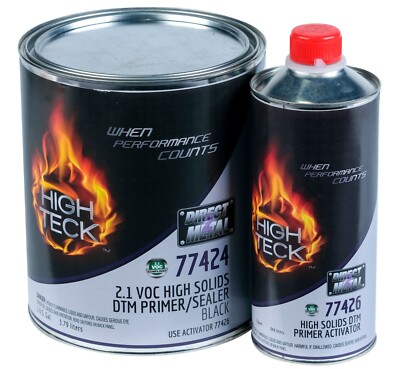 High Teck 77424-1 High Solids Primer/Sealer 1 gal Black W/activator 4:1 ...