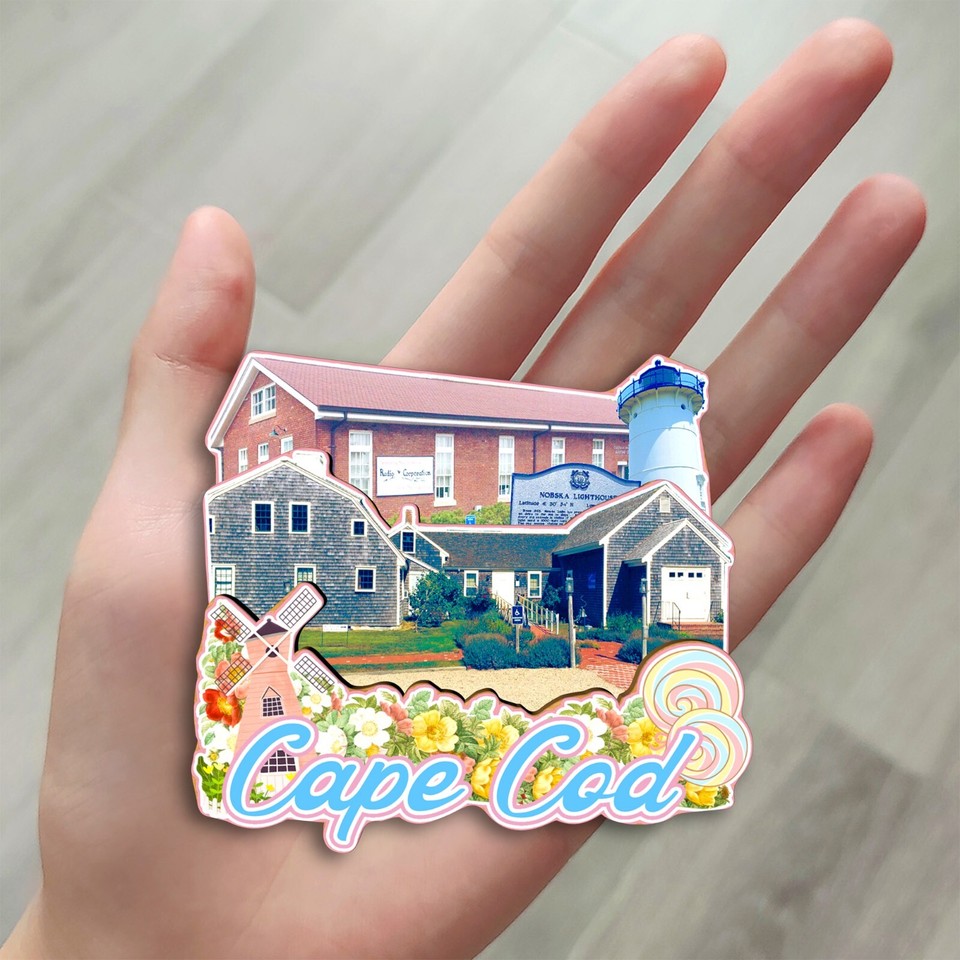 Cape Cod Massachusetts USA Refrigerator magnet 3D travel souvenirs wood ...
