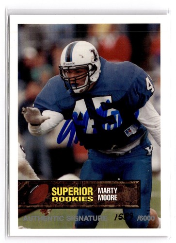 1994 Superior Rookies Marty Moore #14 /6000 Auto New England Patriots RC | eBay