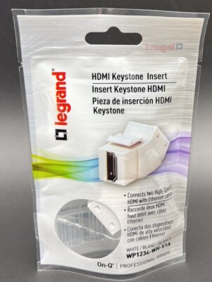 NEW Legrand On-Q HDMI Keystone Insert White WP1234WHV1A ( WP1234-WH-V1A ...