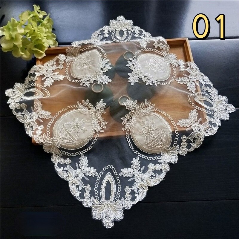 1 X European Lace Coaster Placemat Tea Fruit Plate Vase Pad Cup Table ...
