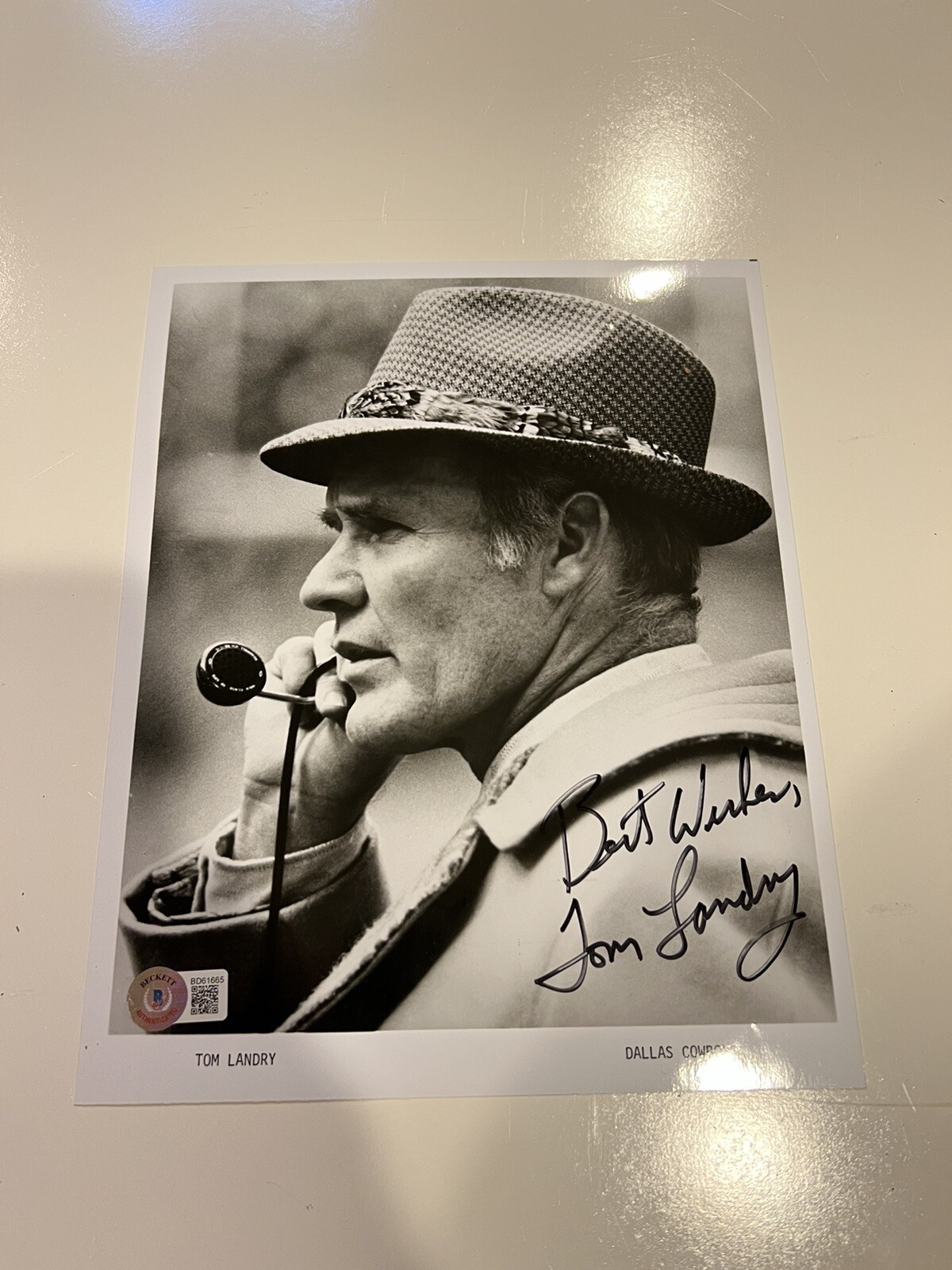 Tom Landry Autographed Memorabilia | Signed Photo, Jersey, Collectibles ...