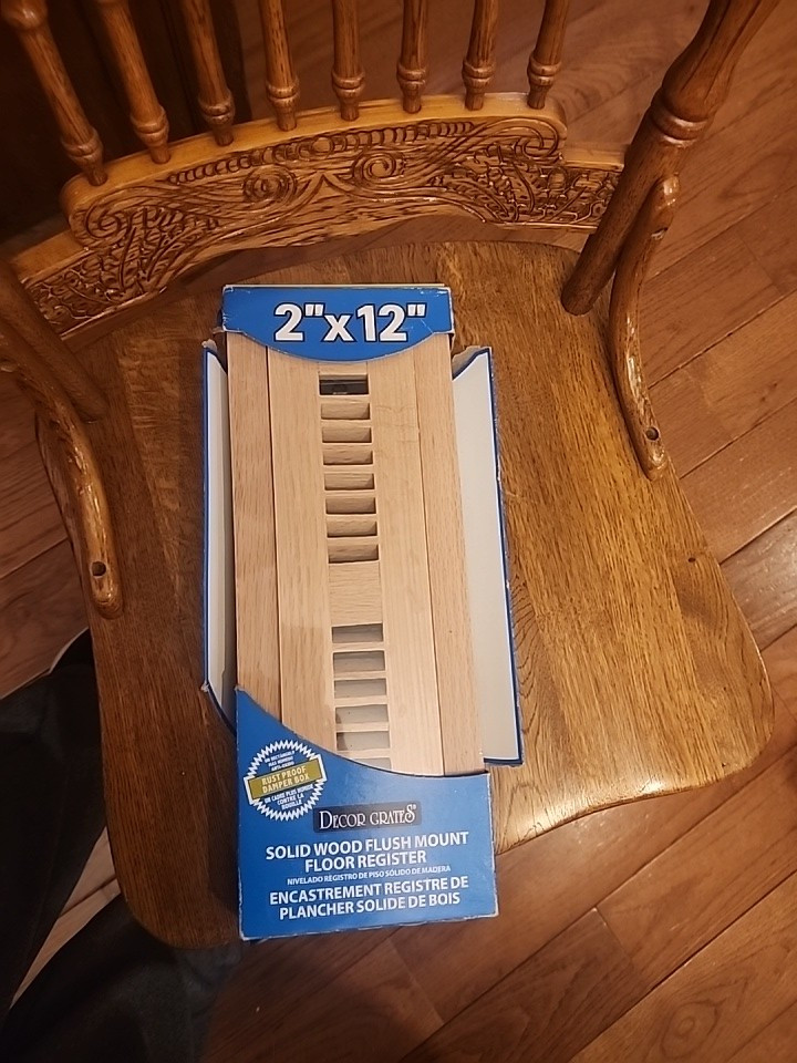 Decor Grates 2”x12” Floor Register Rust proof Damper Box New In Package ...