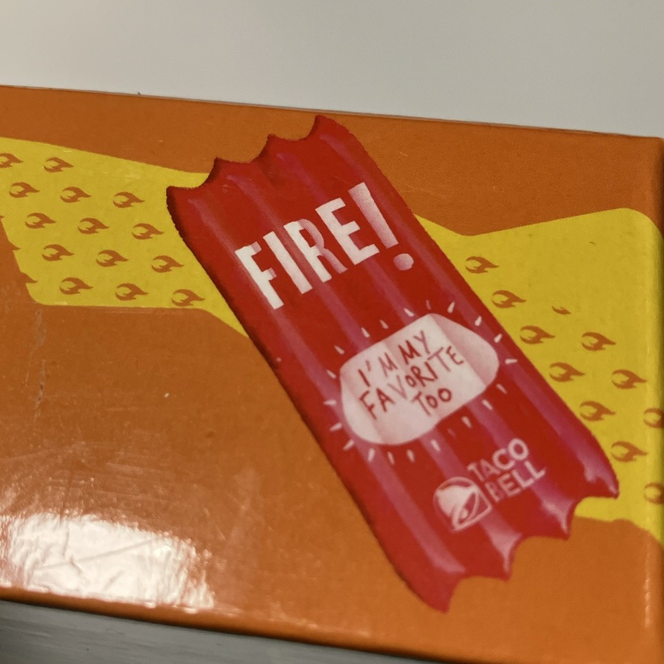 TACO BELL Inflatable Fire Hot Sauce Packet Pool Swim Float (57.8” L x ...