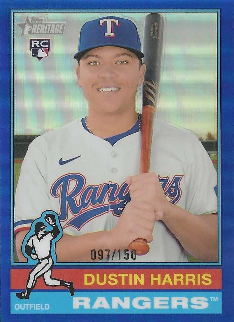2025 Topps Heritage - Dustin Harris #114 Chrome Blue Border /150 (RC ...