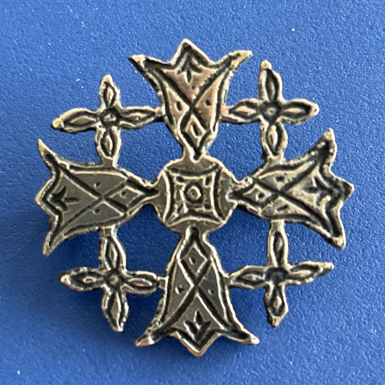 ANTIQUE STERLING SILVER JERUSALEM CROSS BROOCH PIN C … - Gem