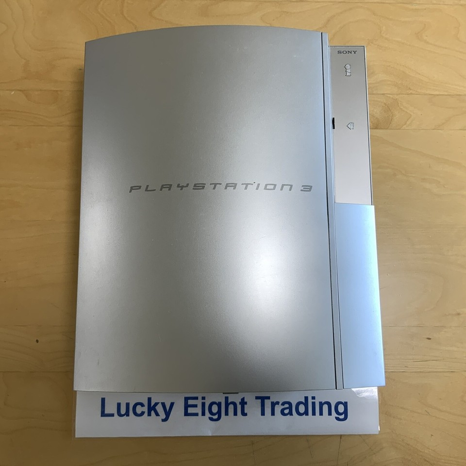 PS3 Satin Silver 80GB CECHL Console Full Accessories PlayStation 3 Fat ...