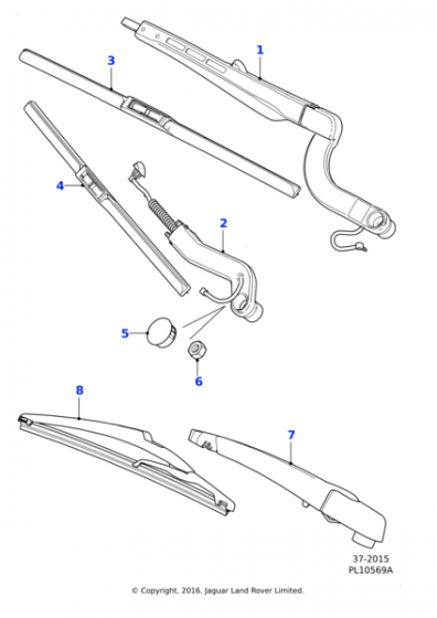 Jaguar XJ 2010-current OEM Right Wiper Blade C2D49737 for sale online ...