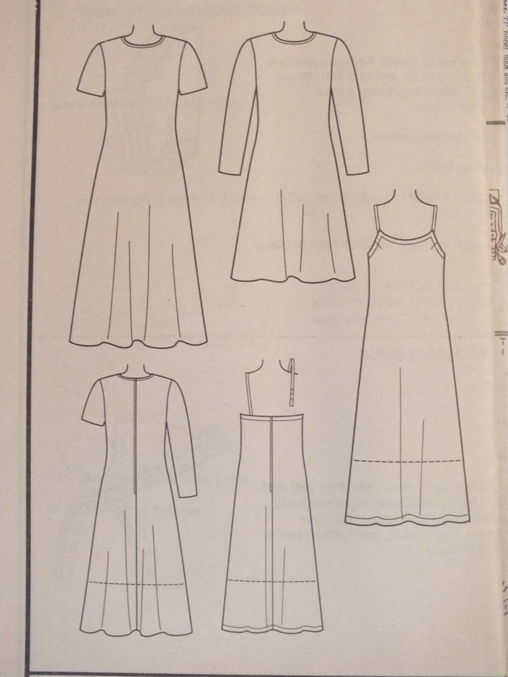 Lovely OOP SIMPLICITY 9791 Misses/MP Flared Dress & Slip Dress PATTERN ...