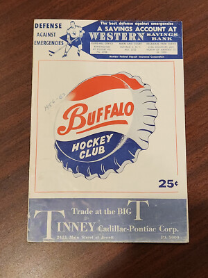1956-57 BUFFALO BISON HOCKEY Club Program Vintage | eBay
