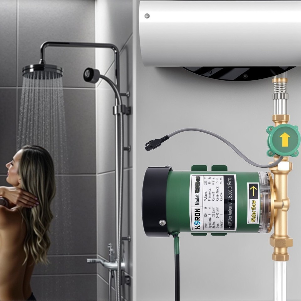 110V Domestic Automatic Booster Pump 120W Boost Water Pressure Pump for ...