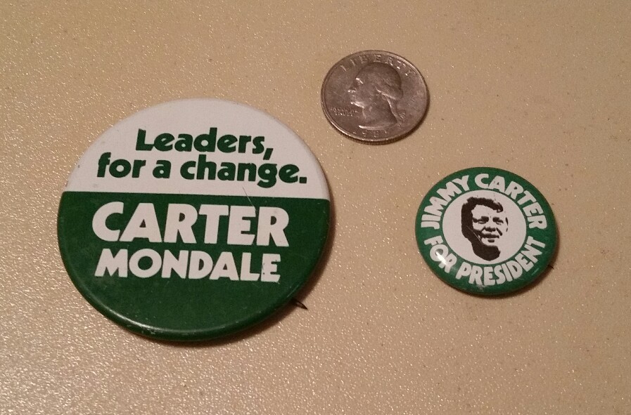 CARTER-MONDALE LEADERS FOR A CHANGE AND JIMMY CARTER BUTTONS POLITICAL ...