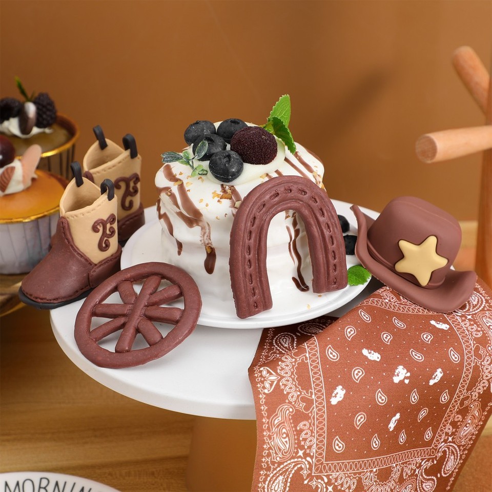 1 Set Cowboy Cake Topper For Western Theme Party Cowboy Birthday ...