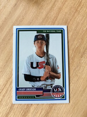 GRADY EMERSON 2023 PANINI USA BASEBALL STARS & STRIPES BASE CARD | eBay