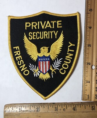 Fresno County California Private Security Guard Patch Police Officer | eBay