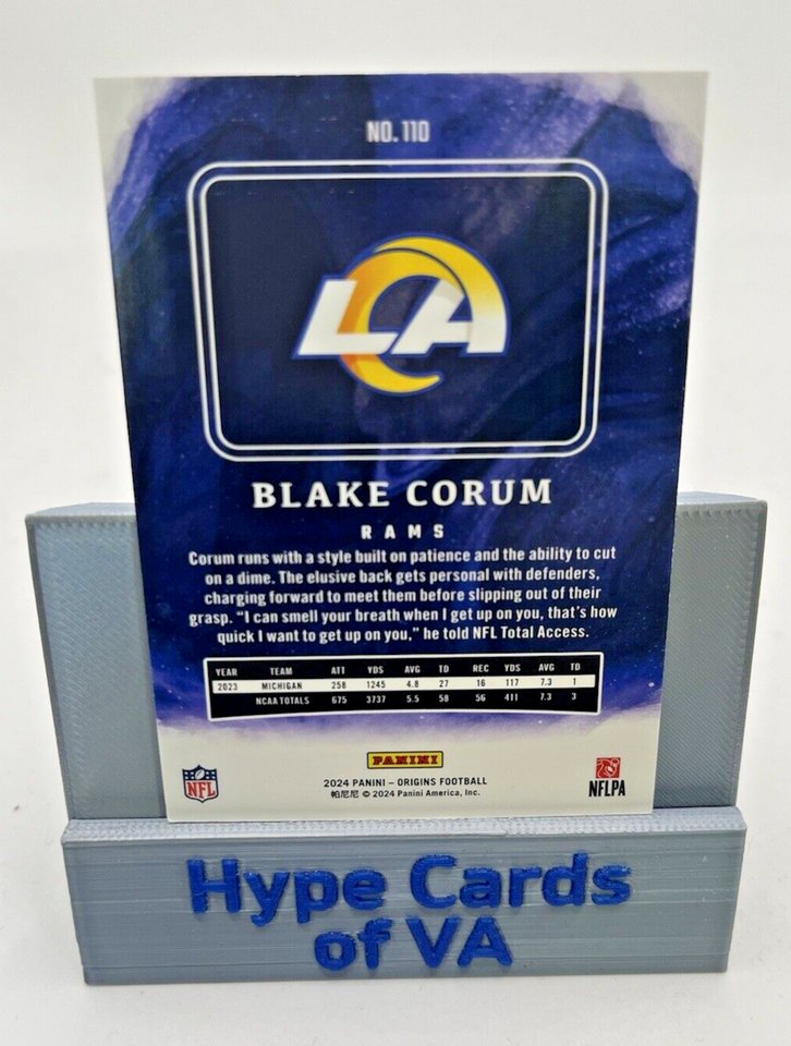 BLAKE CORUM 2024 Panini Origins Rookie Card #110 Los Angeles Rams | eBay