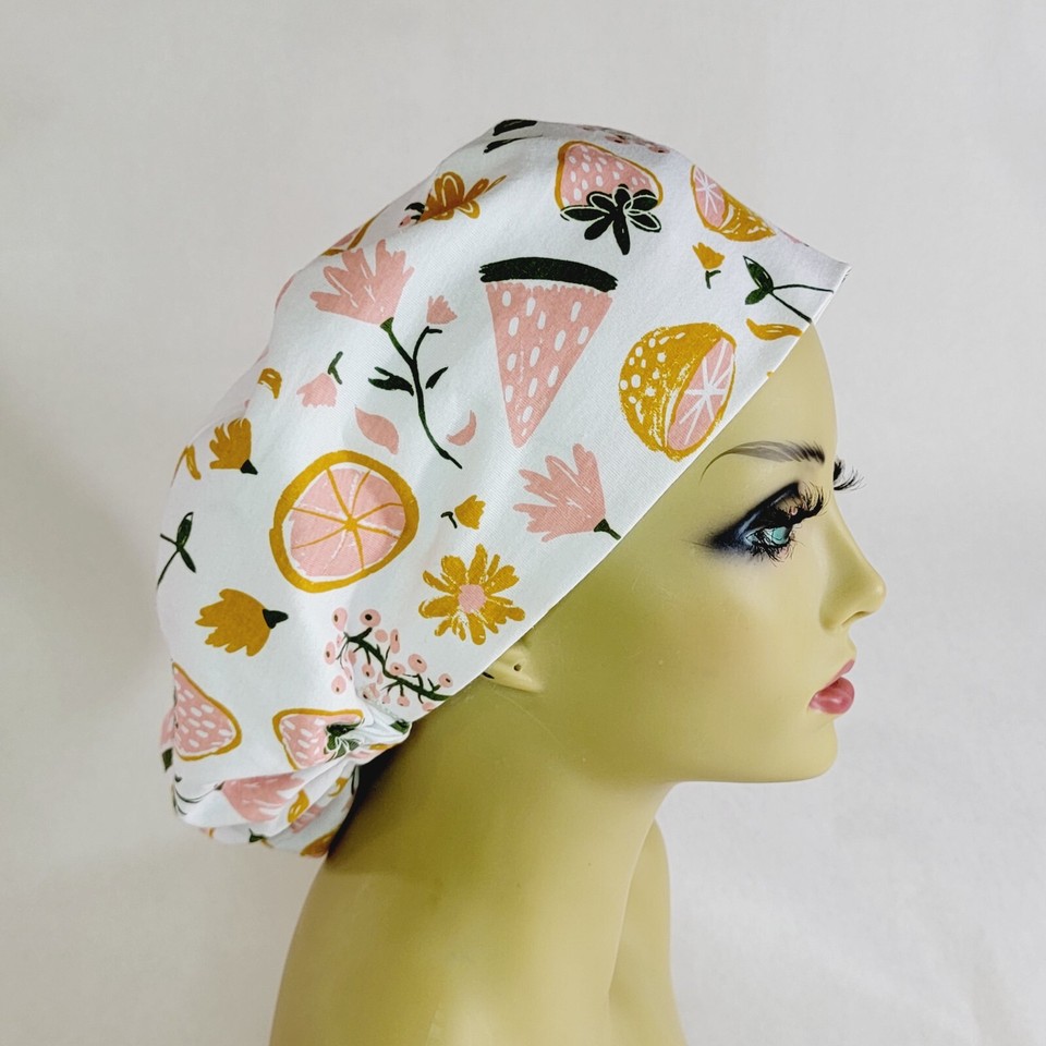 Women Scrub Cap, Stretch Jersey, Nurse Surgical cap, Soft Head Cover ...
