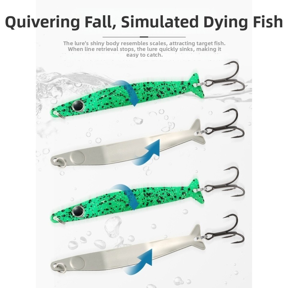 5pcs Metal Fishing Lures Kit Spoon Casting Spinner Baits for Bass Trout ...