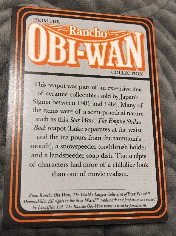 STAR WARS 2017 Little Debbie Rancho Obi Wan Luke On Tauntaun Sigma Card ...