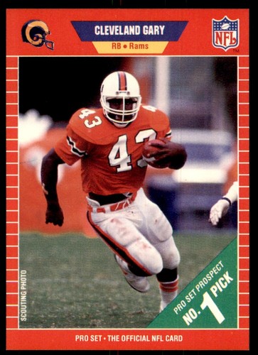 1989 Pro Set Cleveland Gary Football Cards #499 | eBay