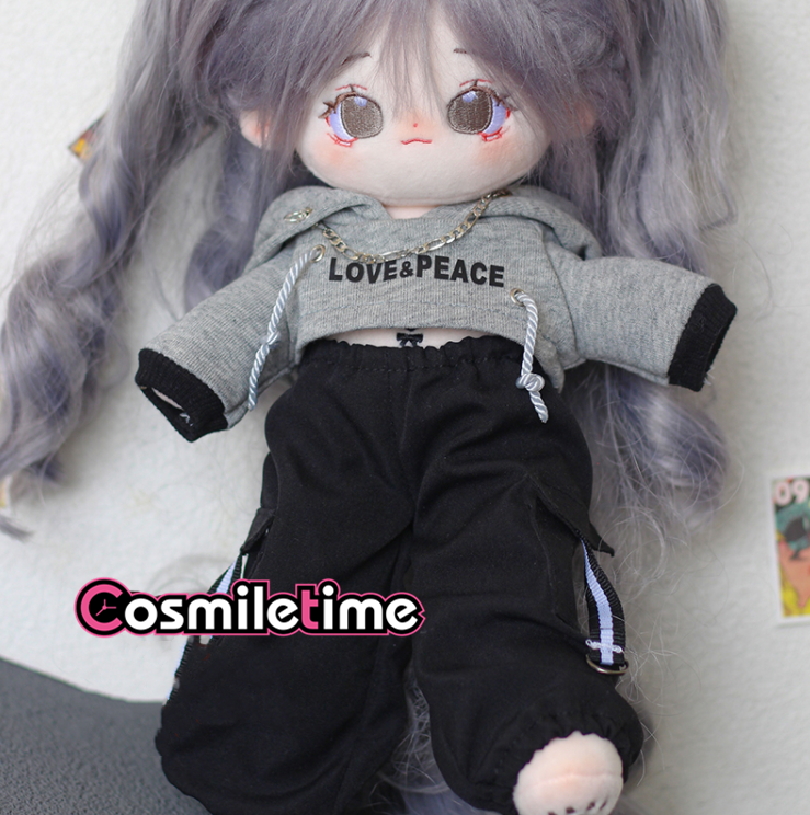 Fit 20cm 30cm Plush Doll Short Hoodie Pants Clothes For Baby Mini Dolls ...