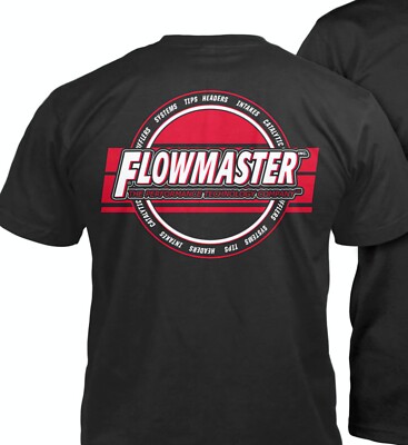 FLOWMASTER PERFORMANCE Men's T-Shirts, Black 100% Cotton. NHRA Street ...