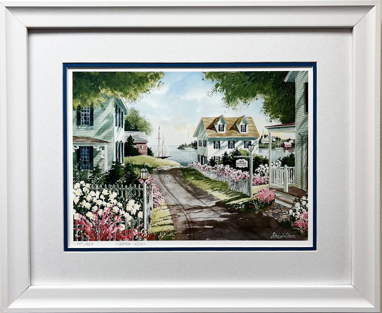 Denise Patchell-Olson "The 1834 House" CUSTOM FRAMED Signed #'d Litho ...
