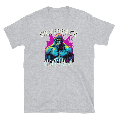 Gorilla Silverback T-shirt Jungle King Graphic Tee Silver Back | eBay