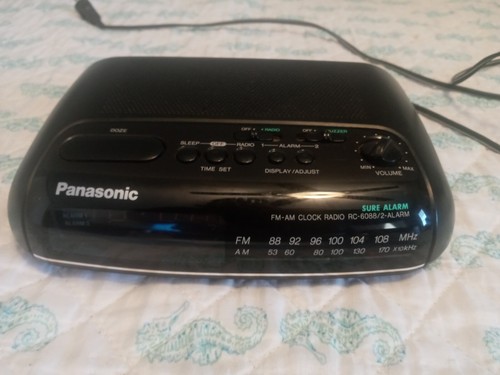 Vintage Panasonic RC-6099 AM FM Dual Alarm Clock Radio Green Digital | eBay