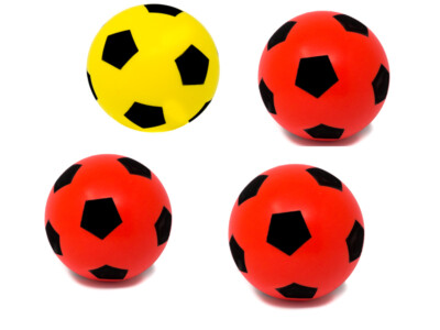 Pack of Four 17.5cm E-Deals Foam Sponge Football Ball Soft ...