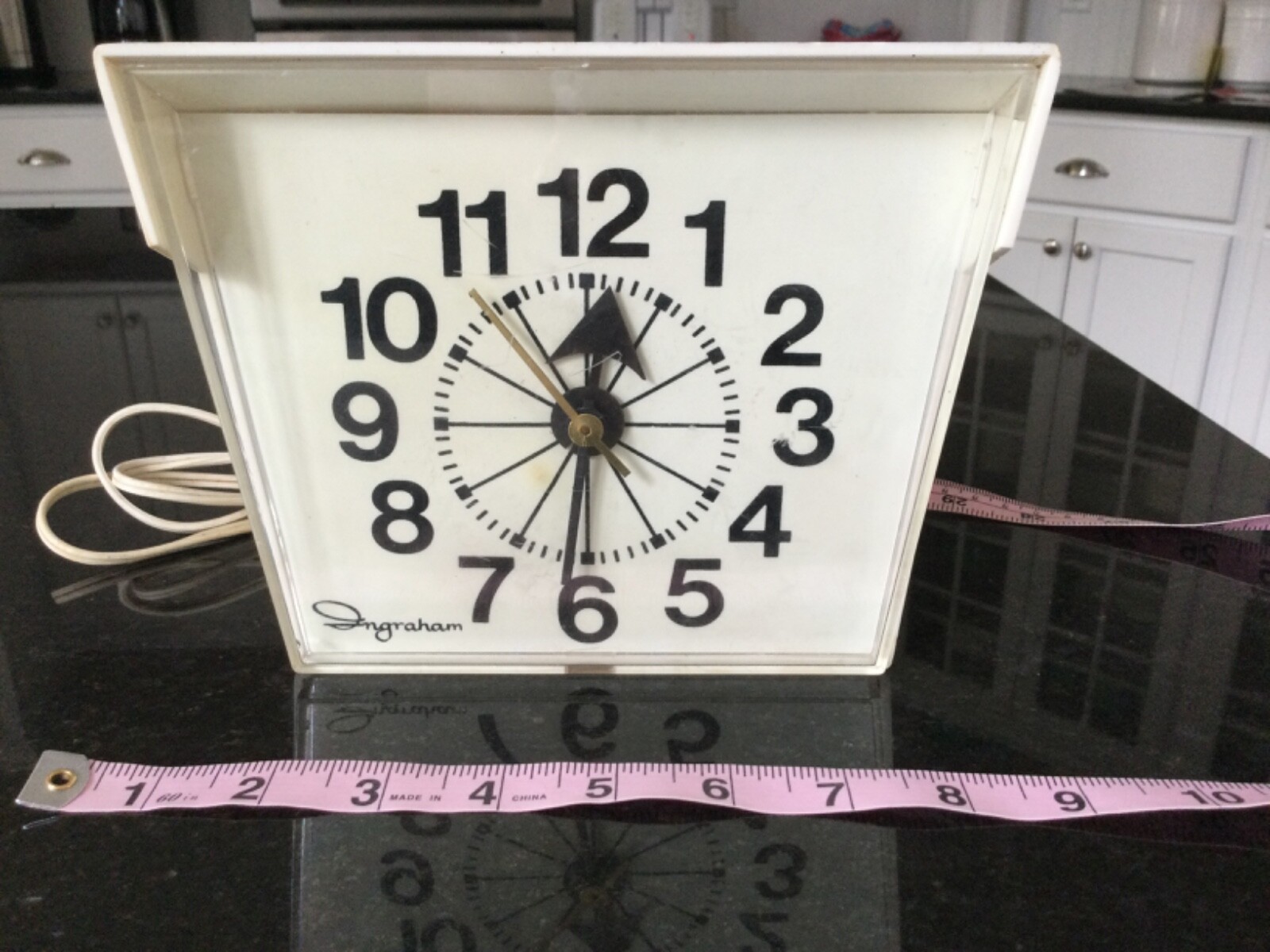 Vintage INGRAHAM ELECTRIC WALL CLOCK MCM Working 6X7-1/2 Excellent | eBay