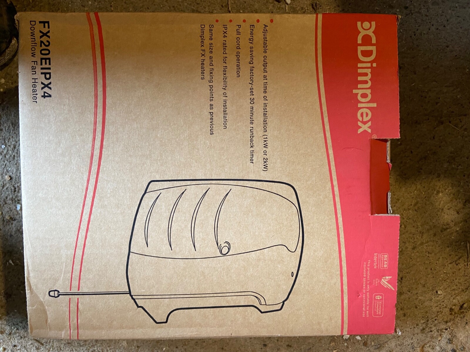 Dimplex FX20EIPX4 Bathroom Downflow Fan Heater | eBay