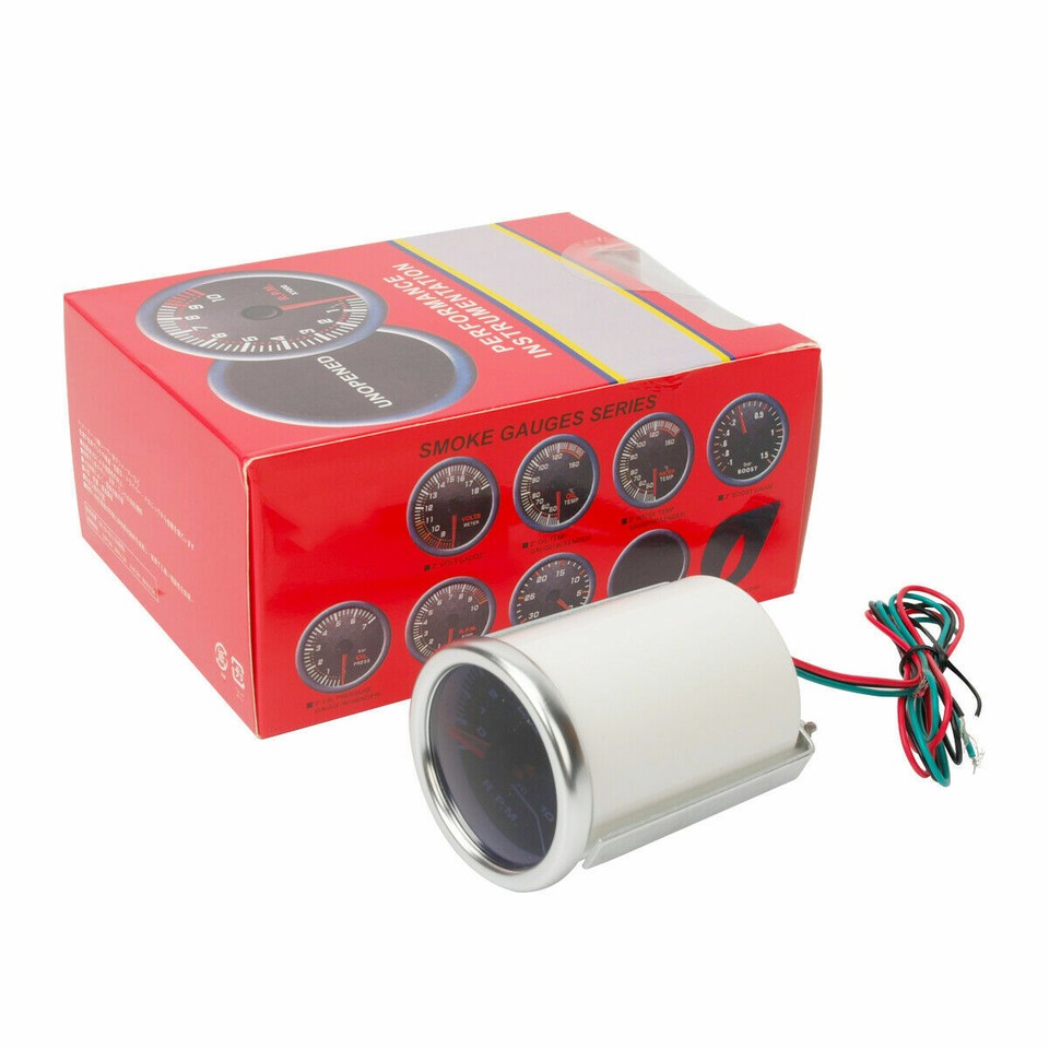 Hiwowsport Car 2" 52mm Tachometer Tacho Gauge White Digital LED 0~10000 ...