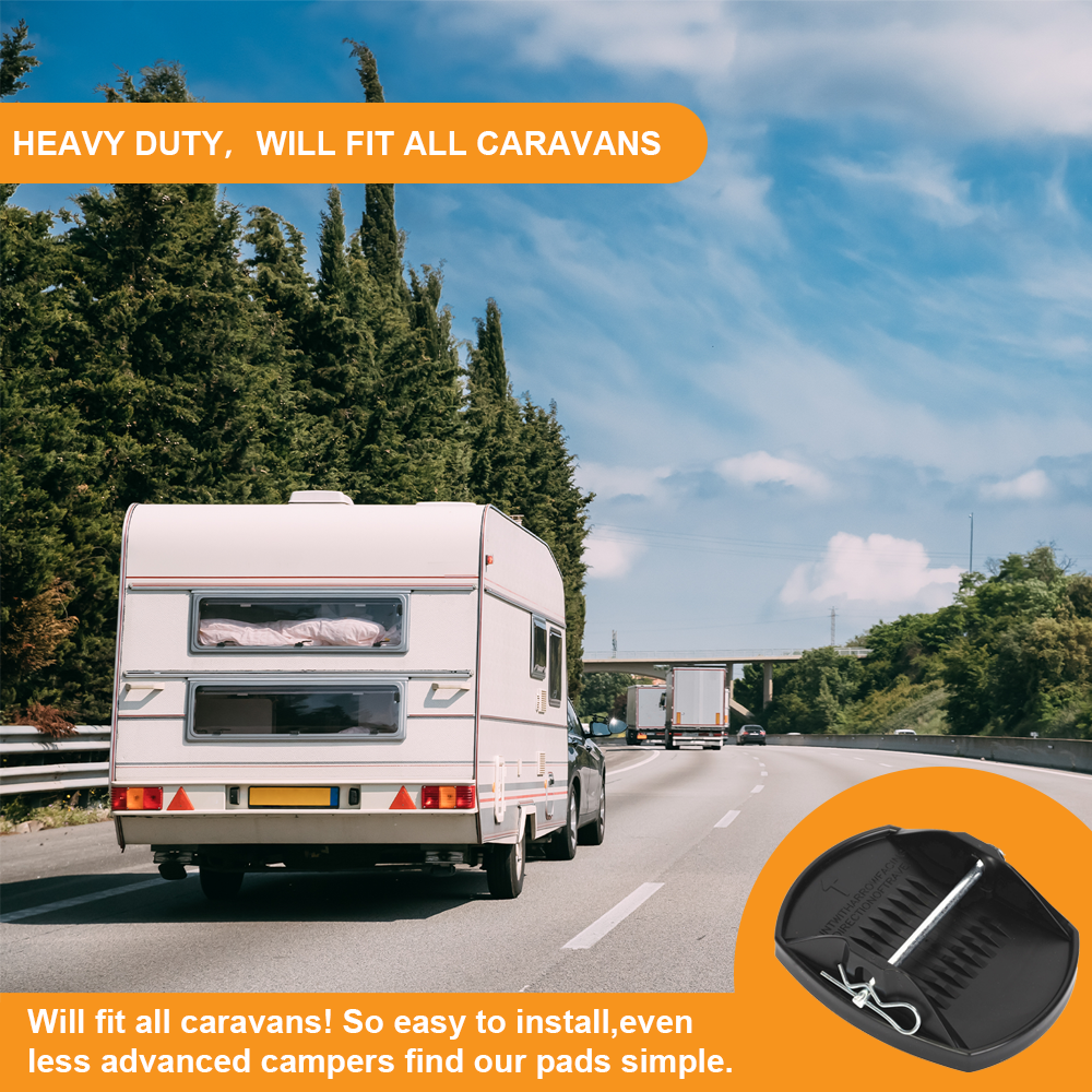 4PCS Caravan Feet Pads Heavy Duty Caravan Leg Pads Stabiliser Jack Pads ...