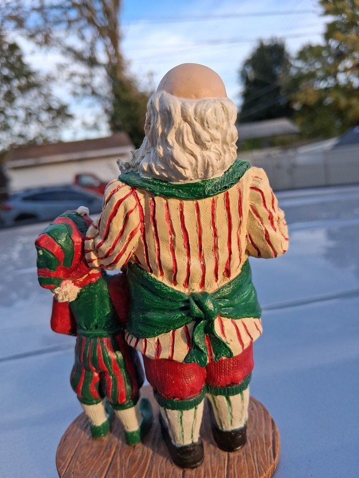 Bald Santa with Elf Buddy Supper Special Figurine Christmas Decor ...