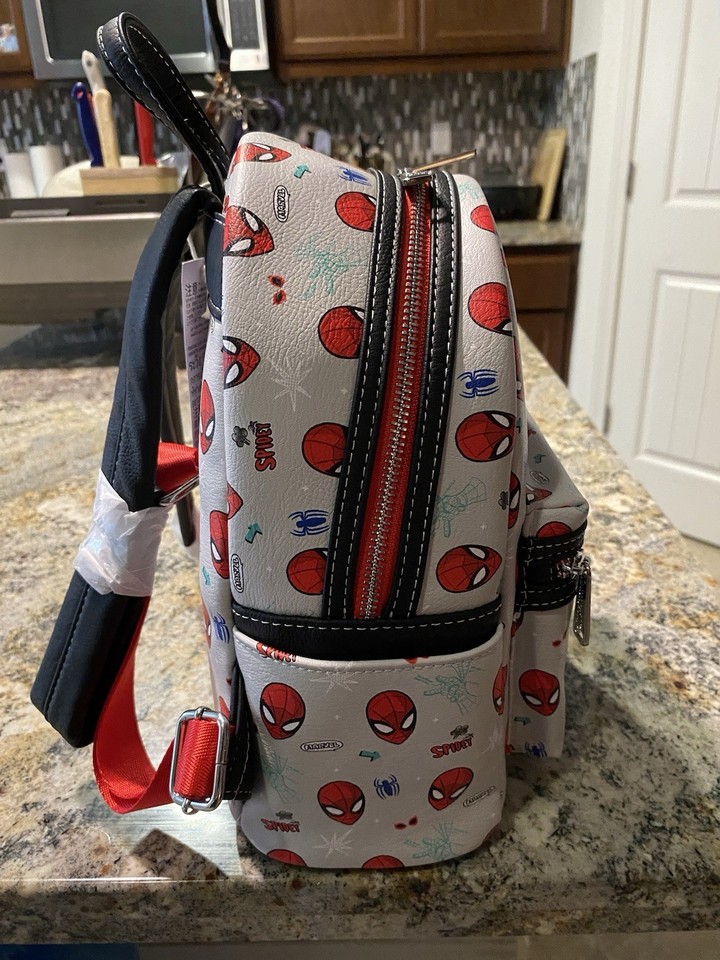 Disney Parks Spiderman Spider-Man Loungefly Mini Backpack Red Mask NWT ...