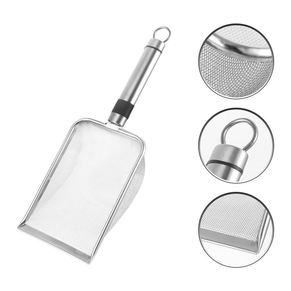 Cat Basin Sand Shovel Tortoise Lizard Litter Stainless Steel Cleaning ...