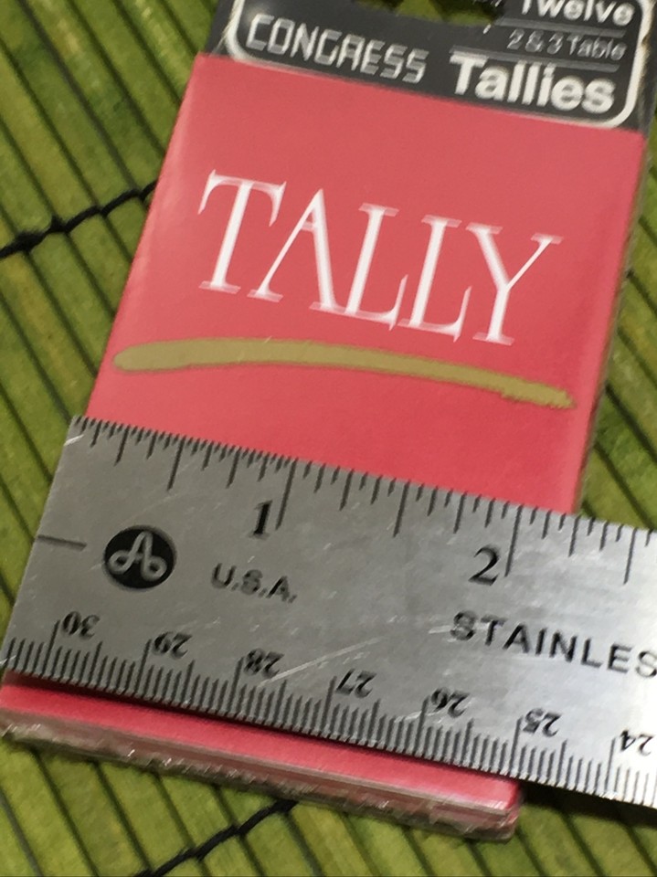 Vintage Congress Tally Cards 2 & 3 Table 12 Cards US Playing Card Co ...