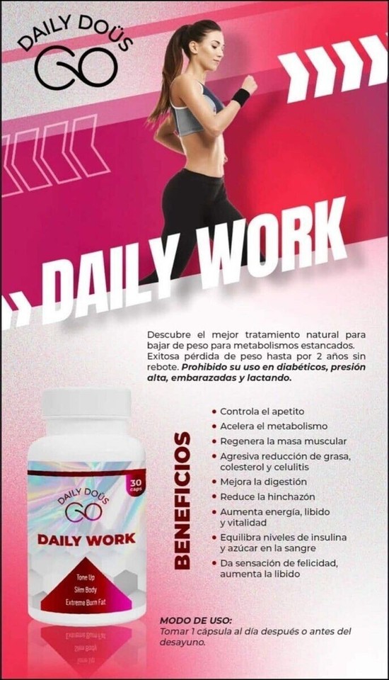 Daily Work Pills *** Brand New and Sealed *** by Daily Dous / Skinny 365 - USA. | eBay