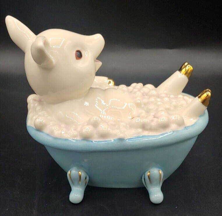 Lenox Pig Figurine Bubbletime Bubble Bath Bathtub | eBay