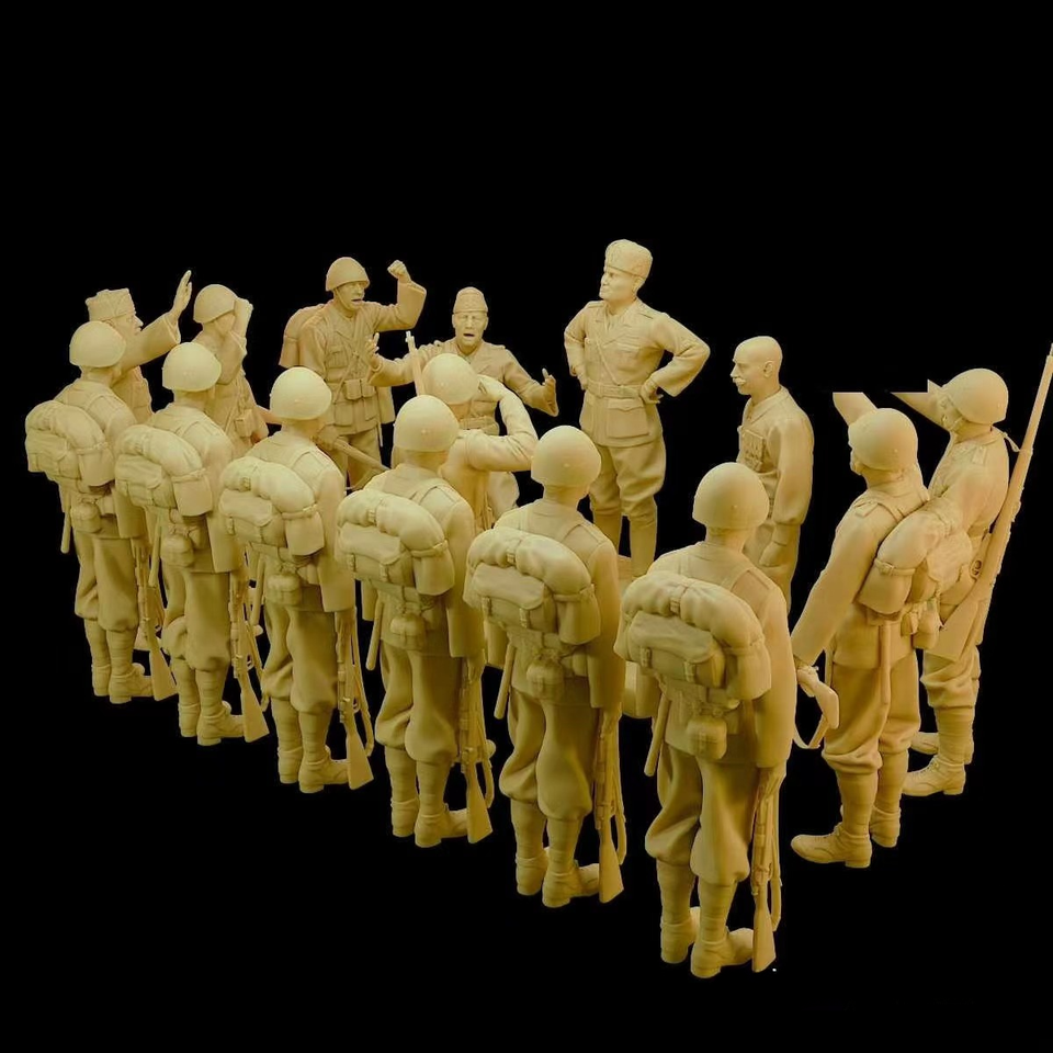 Ww2 Passionate Speech 15 Italian Soldiers 1/35 Scale Resin Printed ...