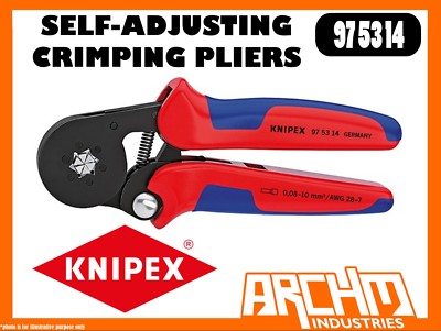 KNIPEX 975314 - SELF-ADJUSTING CRIMPING PLIERS - 180MM - HEXAGONAL ...