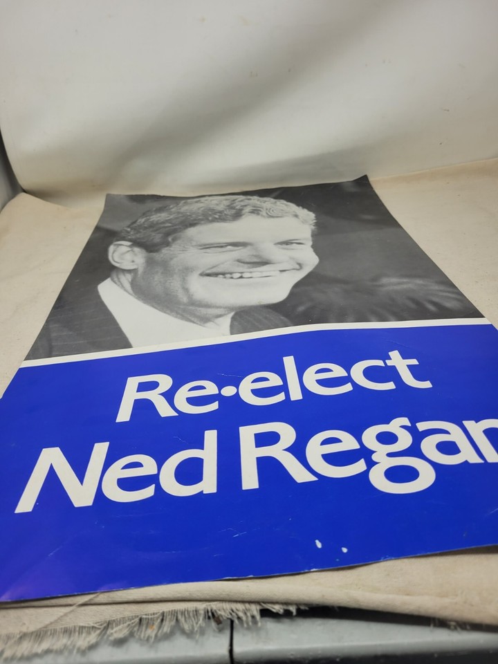 original Ned Regan re elect poster New York republican campaign ...
