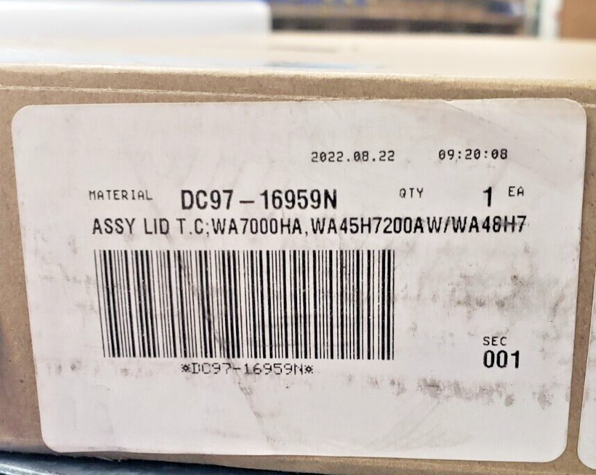 Samsung Washer Top Load Lid White DC97-16959N | eBay