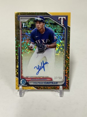 Yolfran Castillo 2024 Bowman Chrome 1st Auto Gold Refractor Mini ...