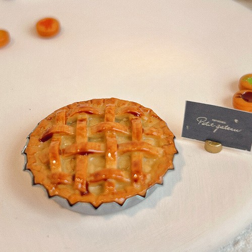 Apple Pie Dessert Dollhouse Miniatures Pocket Food Kitchen Bakery 1/12 ...