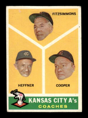 1960 Topps Baseball #462 Fred Fitzsimmons, Don Heffner, Walker Cooper ...